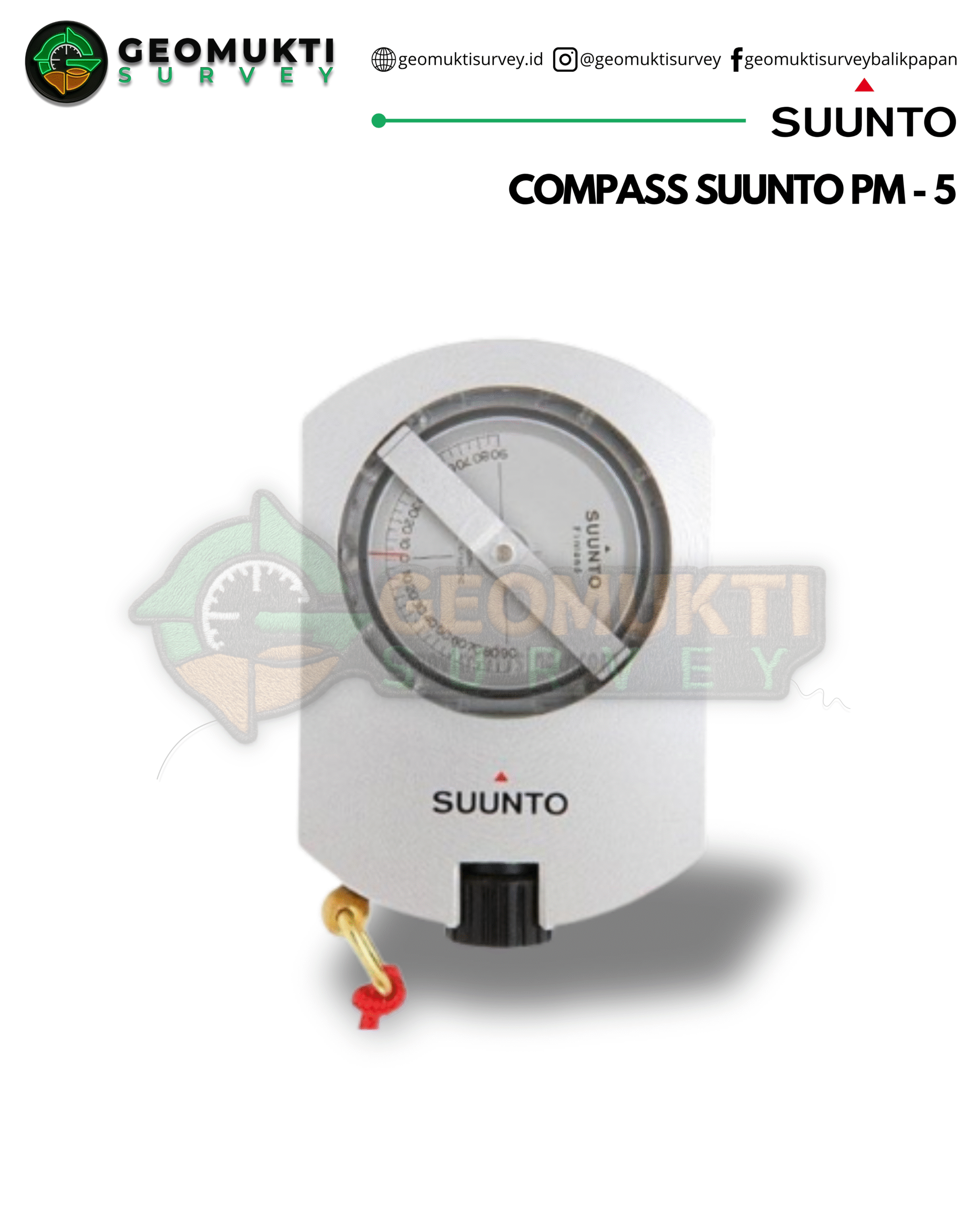 Kompas Suunto PM-5 | Alat Ukur Sudut & Kemiringan Presisi
